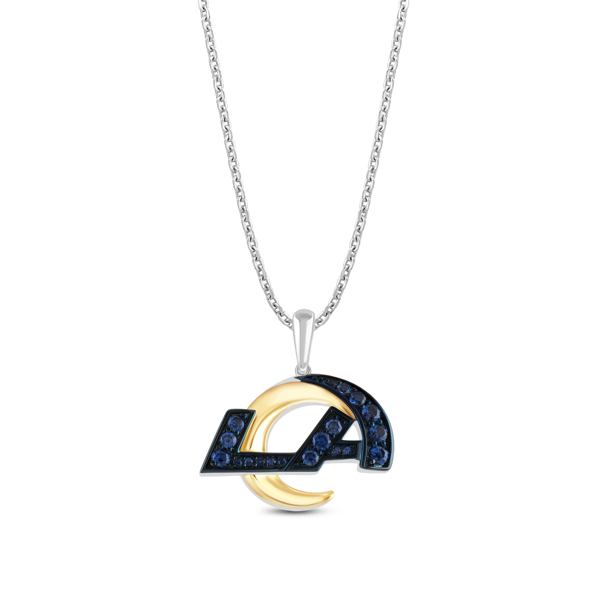 NFL LOS ANGELES RAMS WOMEN'S TEAM PENDANT with Blue Cubic Zirconia, 14 ...
