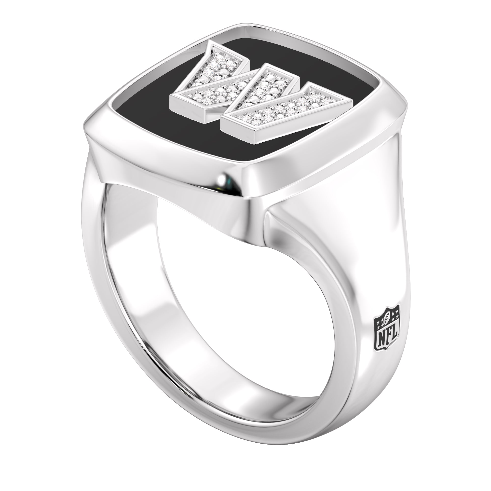 NFL WASHINGTON COMMANDERS MEN'S ONYX RING with 1/20 CTTW Diamonds and ...